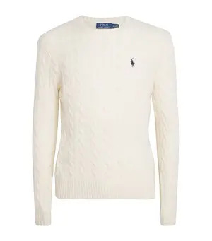 Polo Ralph Lauren Wool-cashmere Cable-knit Sweater - Ivory