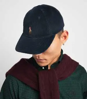 Polo Ralph Lauren Stretch-cotton Corduroy Polo Pony Baseball Cap - Navy