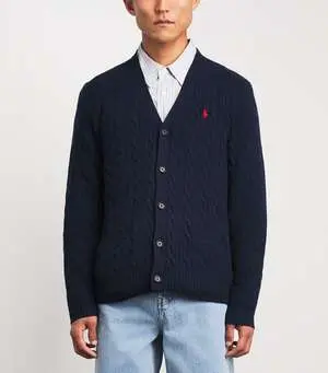 Polo Ralph Lauren Wool-cashmere Cable-knit Cardigan