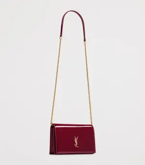 Saint Laurent Cassandre Patent Envelope Chain Wallet