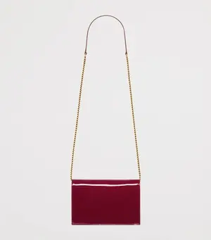 Saint Laurent Cassandre Patent Envelope Chain Wallet
