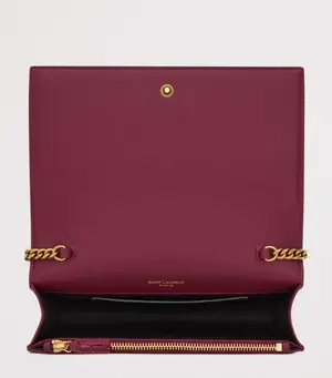 Saint Laurent Cassandre Patent Envelope Chain Wallet