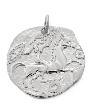 Monica Vinader Sterling Talisman Goddess Coin Pendant - Silver