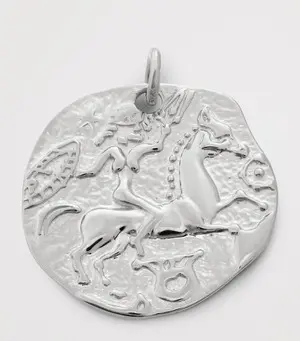 Monica Vinader Sterling Talisman Goddess Coin Pendant