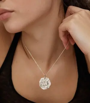 Monica Vinader Sterling Talisman Goddess Coin Pendant