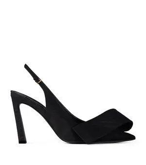 Givenchy Moiré Twisted Ribbon Slingback Sandals 95
