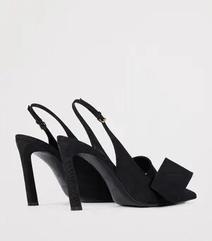 Givenchy Moiré Twisted Ribbon Slingback Sandals 95