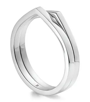 REPOSSI White Gold Antifer 2-band Ring - Silver