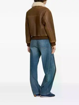 Sandro Zipped Shearling Jacket