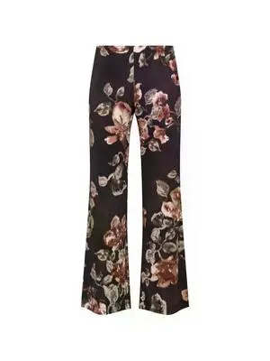 Malìparmi Frosted Blossom Floral-print Trousers - Brown