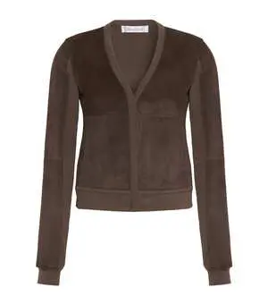 Max Mara Suede V-neck Jacket