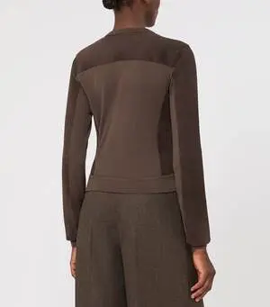 Max Mara Suede V-neck Jacket