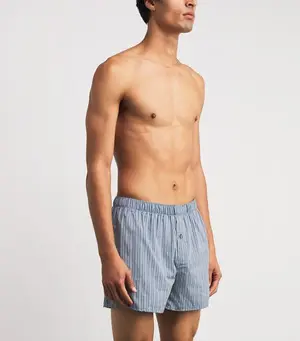 Hanro Cotton Fancy Woven Boxer Shorts