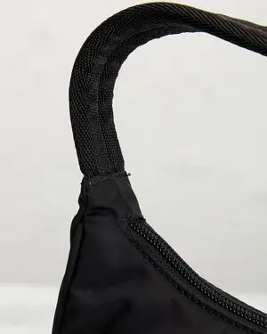 FWRD RENEW Prada Tessuto Mini Sport Hobo Bag - Black
