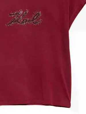 Karl Lagerfeld Rhinestone-logo T-shirt