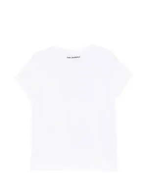 Karl Lagerfeld Rhinestone Crystal-embellished Logo-print T-shirt