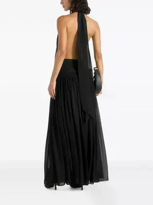 Manière De Voir Matilda Draped Halter-neck Maxi Dress