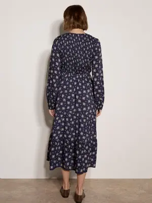 APRICOT Mono Bouquet Midi Dress