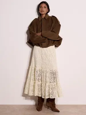 APRICOT Suedette Bubble Hem Jacket
