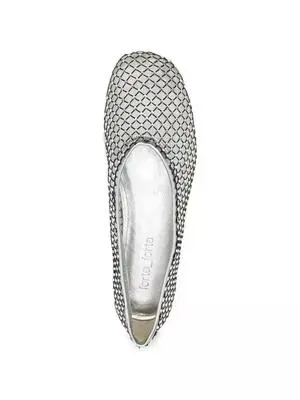 FORTE_FORTE Strass Mesh Ballet Flats