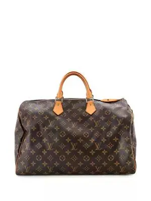LOUIS VUITTON Speedy Handbag Monogram Canvas 40 Satchel - Brown