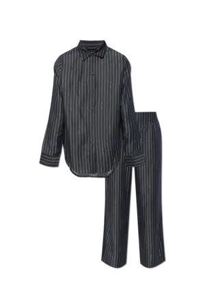 Emporio Armani Logo Two-piece Pyjama Set - Grey