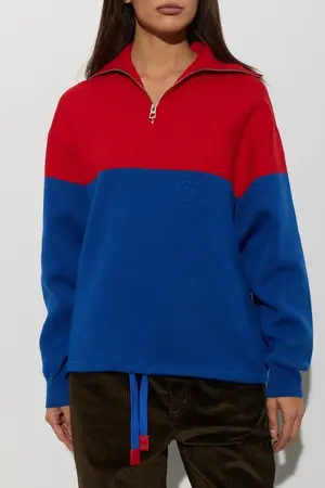 Loewe Cotton Polo With Logo - Blue