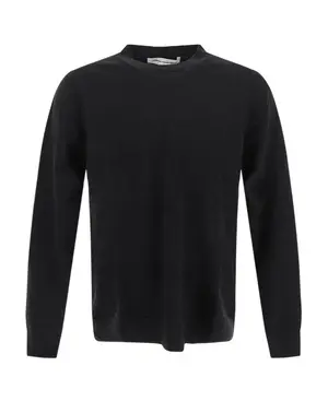 Comme Des Garçons Round-neck Knitted Wool Sweater - Black