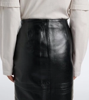 AGOLDE Hikson Leather-blend Pencil Skirt