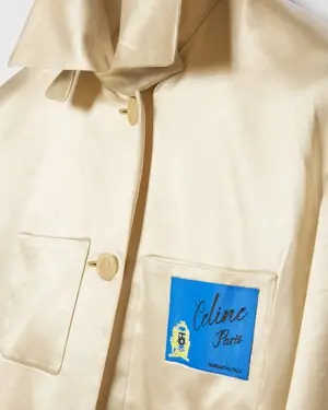 Celine Flat Chore Jacket In Satin