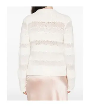 Fabiana Filippi Striped Long-sleeve Knit Top
