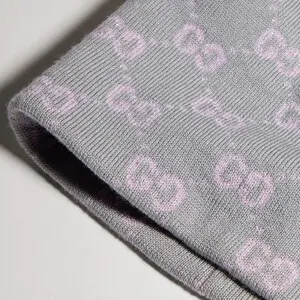 Gucci Gg Wool Viscose Lamé Jacquard Hat - Grey