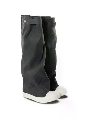 Rick Owens Elephant Gaiter-overlay Boots - Grey