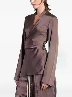 Rick Owens Wrap-style Long-sleeve Blouse