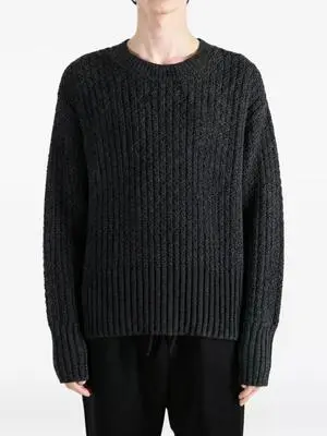 TAIGA TAKAHASHI Lot.525 Ribbed-knit Crew-neck Sweater - Grey