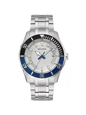 Bulova Date-window 42mm Watch - Silver