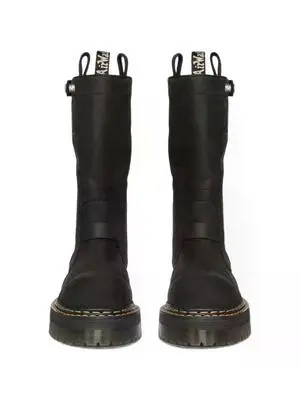 Rick Owens X Dr. Martens Quad Buckle-strap Biker Boots