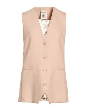 SEMICOUTURE Tailored Vest Size Virgin Wool, Elastane - Sand