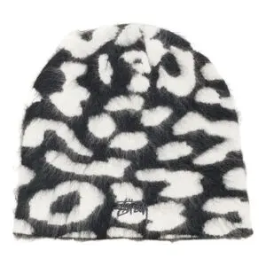 StÜssy Cashmere Leopard Skullcap - Black