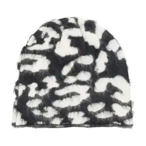 StÜssy Cashmere Leopard Skullcap - Black