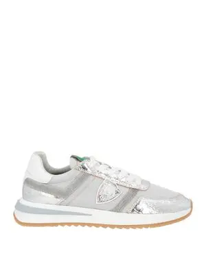 Philippe Model Sneakers Size Leather, Textile Fibers - Silver