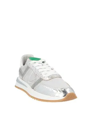 Philippe Model Sneakers Size Leather, Textile Fibers - Silver