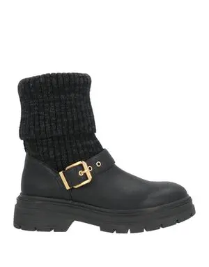 TWINSET Ankle Boots Camel Size Textile Fibers - Black