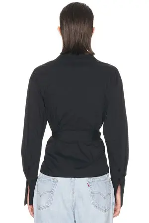 SIMONMILLER Anya Poplin Wrap Top