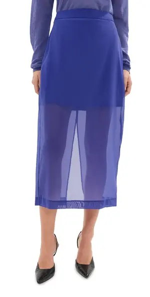 LE BOP Olivia Organza Skirt - Deep Iris