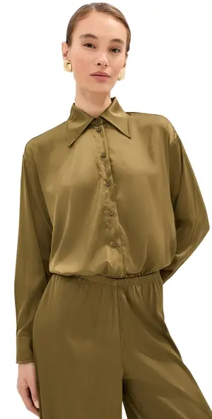 LE BOP Winnie Thong Bodysuit - Olive