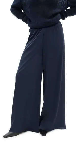 LE BOP Aliza Wide Leg Pants - Navy
