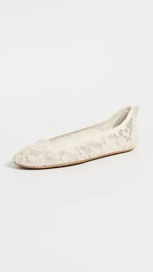 BRAVE PUDDING Lace Lights Flats