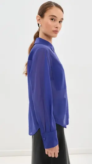 LE BOP Organza Button Down