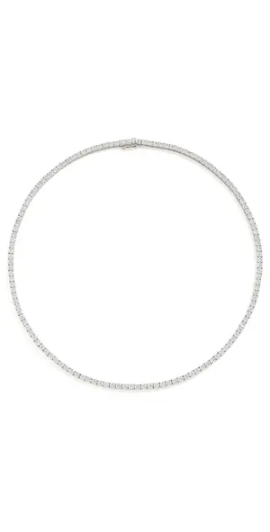 HEAVEN MAYHEM Lab Grown Tennis Necklace - Silver